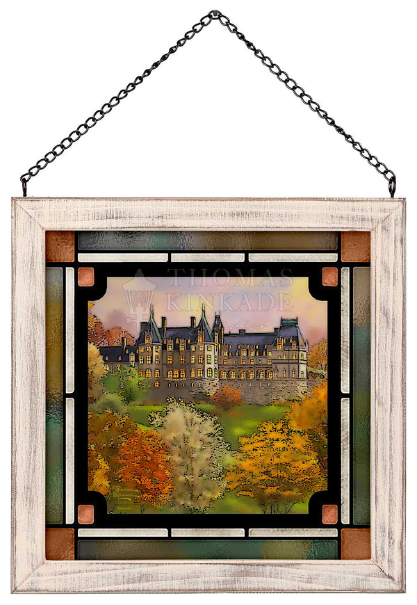 Biltmore® in the Fall - 9" x 9" Framed Glass Art – Thomas Kinkade Studios