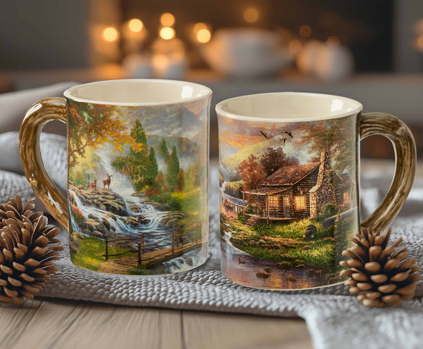 The Nature Mugs Collection Bundle Set From Thomas Kinkade Studios