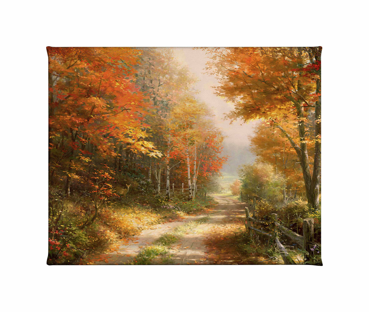 A Walk Down Autumn Lane - 8" x 10" Gallery Wrapped Canvas Gallery ...