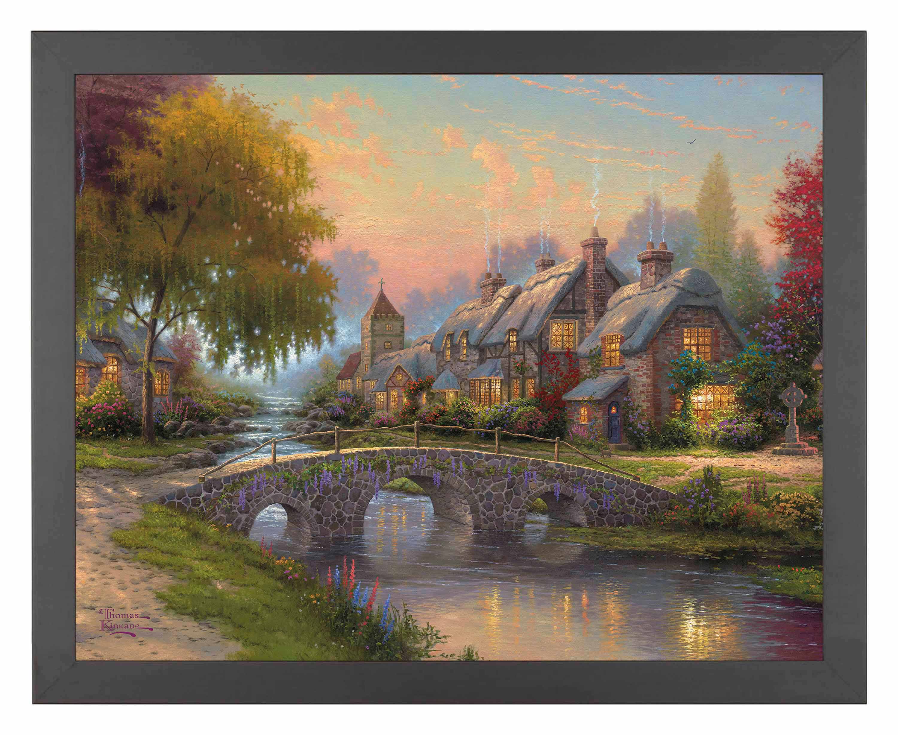 Cobblestone Bridge - Art Prints Art Prints From Thomas Kinkade Studios