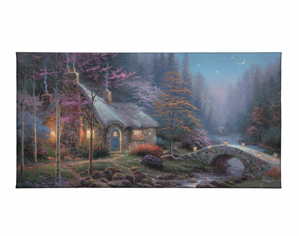 Twilight Cottage - 16" x 31" Gallery Wrapped Canvas Gallery Wrapped ...