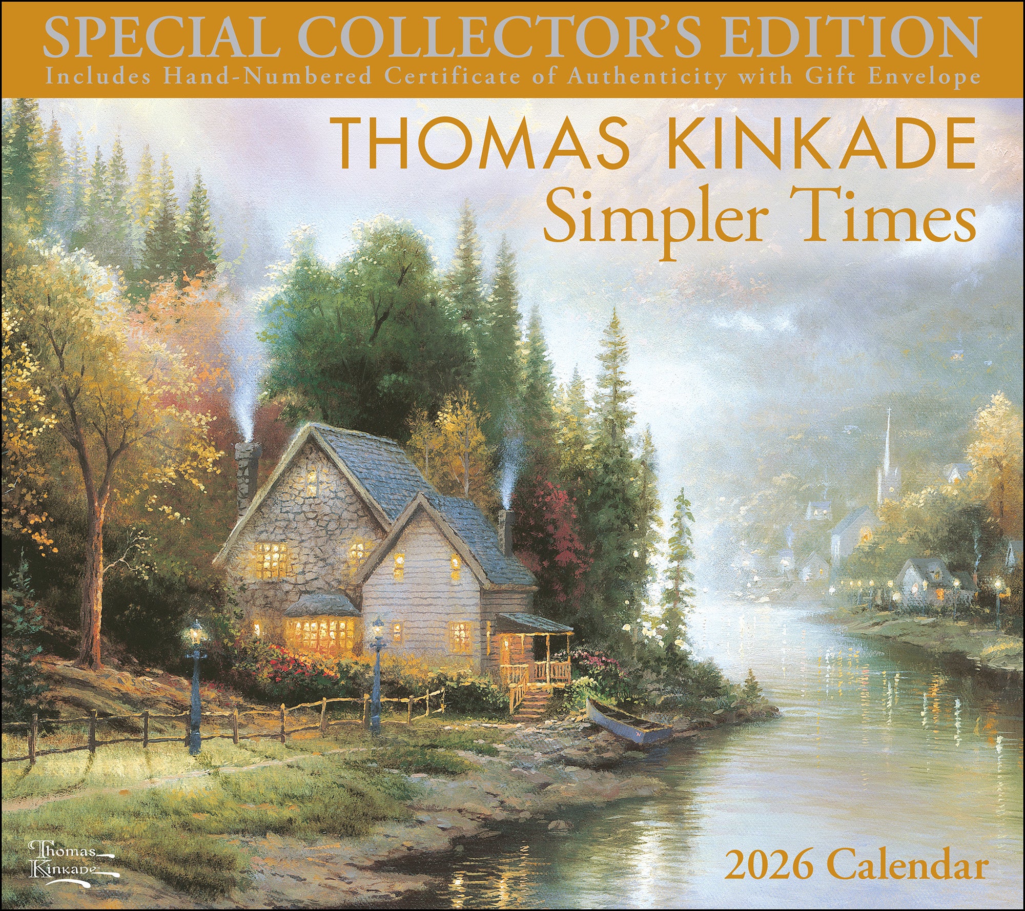 Thomas Kinkade Special Collector's Edition 2026 Deluxe Wall Calendar w ...