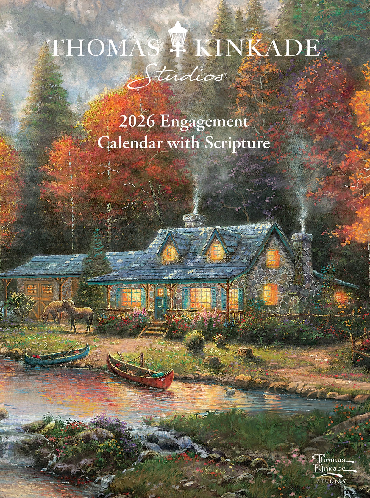 Thomas Kinkade Studios 2026 Monthly/Weekly Engagement Calendar with Sc