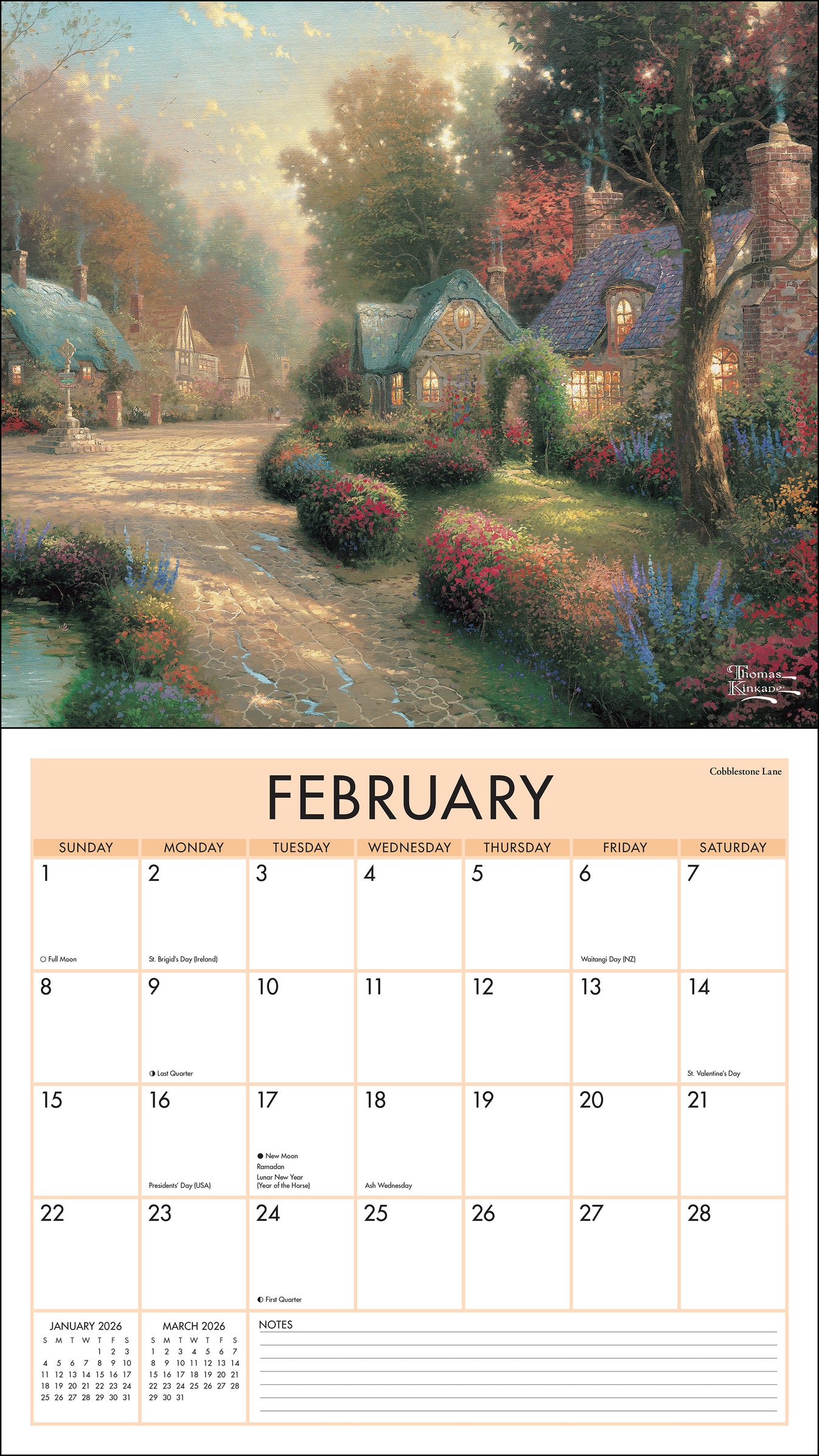Thomas Kinkade Studios 2026 Deluxe Wall Calendar Calendar From Thomas ...