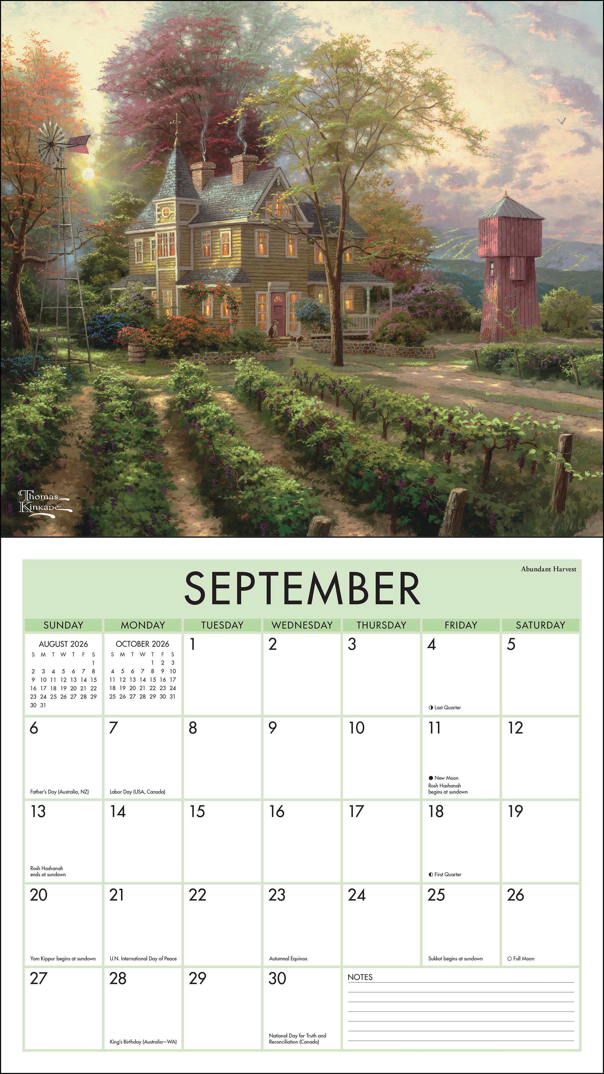 Thomas Kinkade Studios 2026 Deluxe Wall Calendar Calendar From Thomas ...